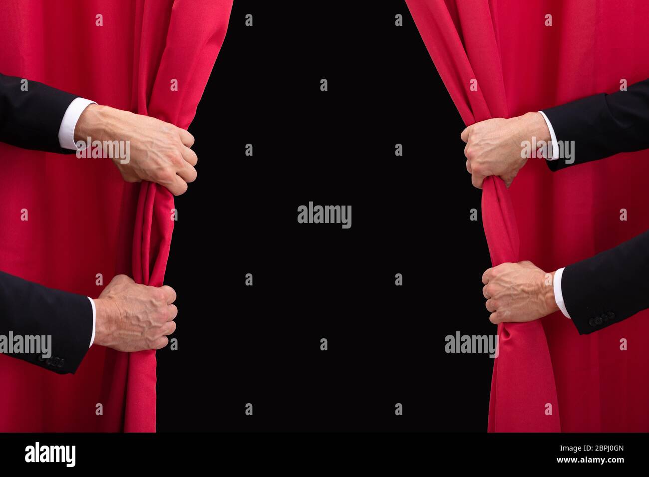 Stage curtain hands hi-res stock photography and images - Alamy