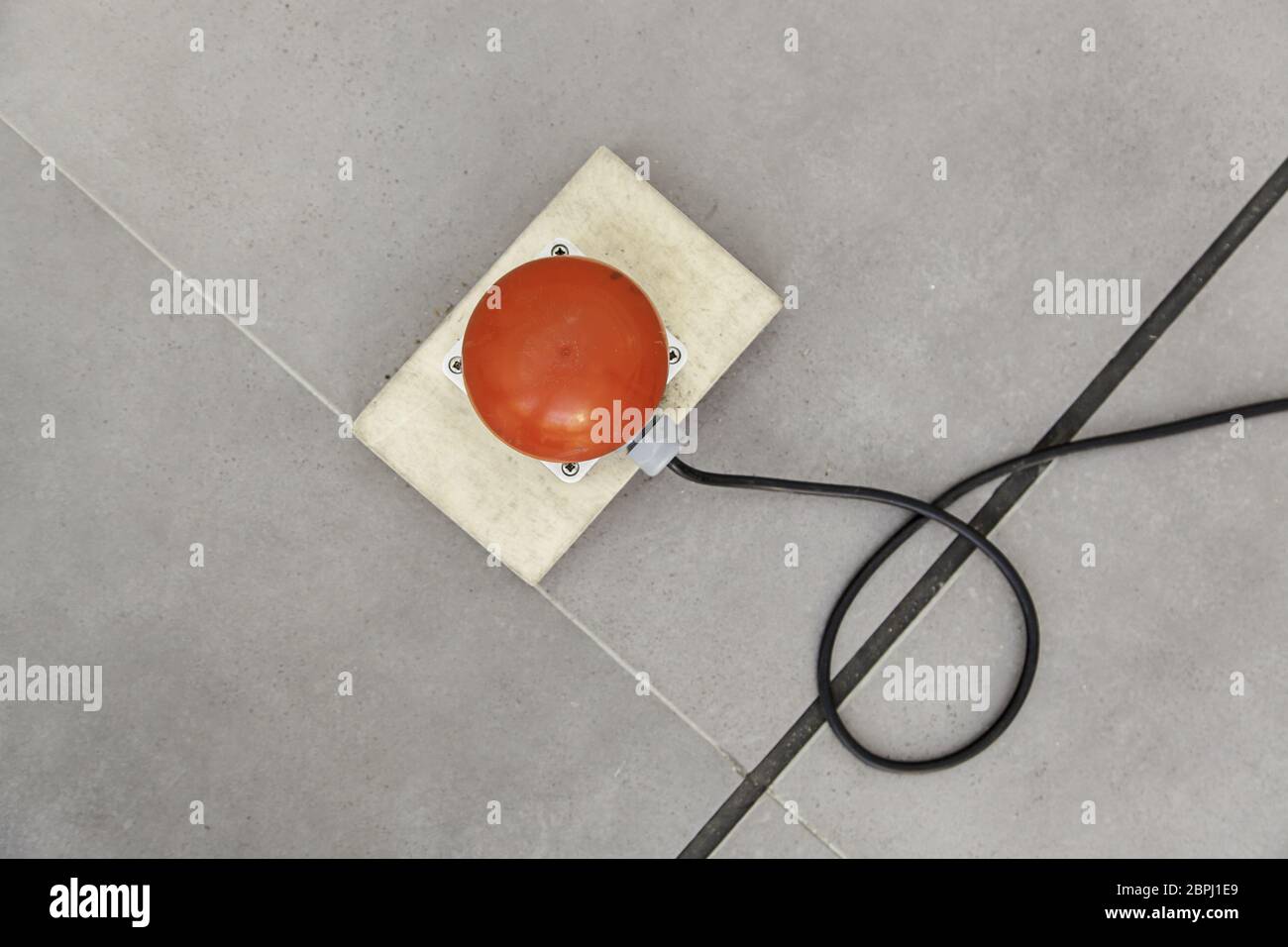 Emergency red safety button, safety and protection detail, alarm Stock ...