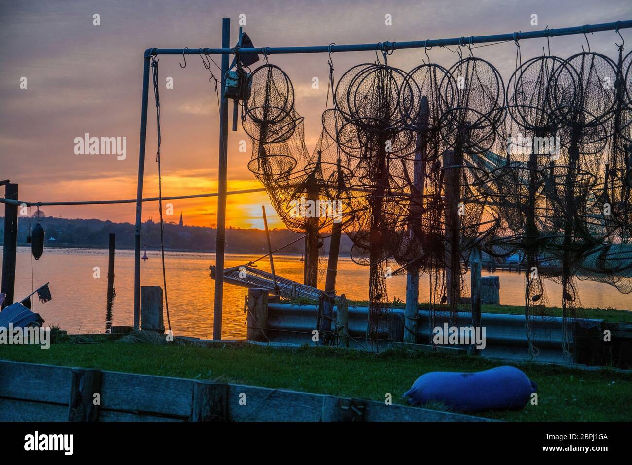 A fish trap is a stationary trap used for fishing Stock Photo - Alamy