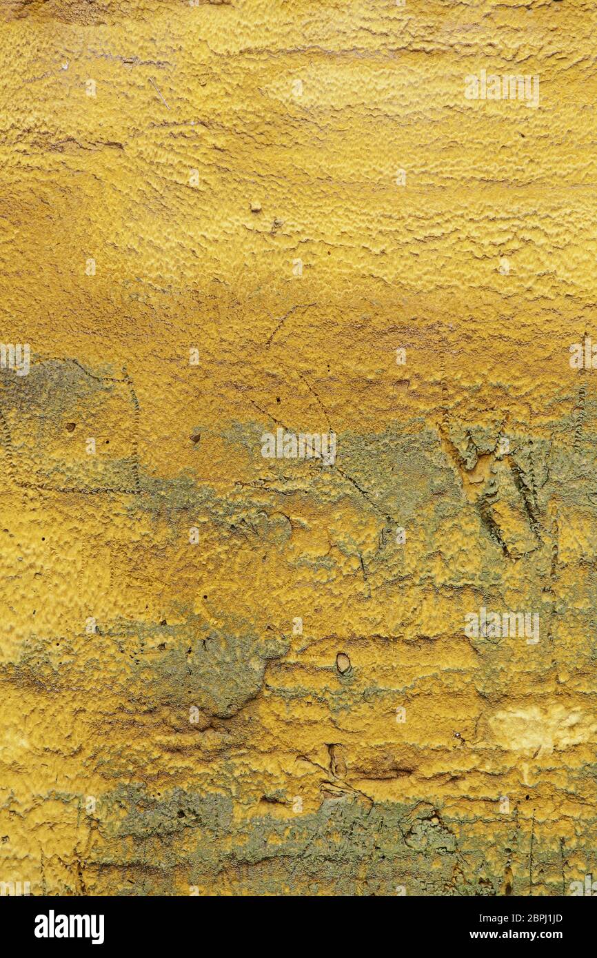 Yellow insulation for the cold in a building, detail of thermal and ...