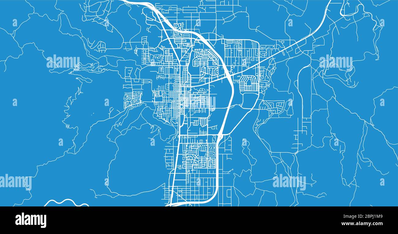 Urban vector city map of Carson City, USA. Nevada state capital Stock ...