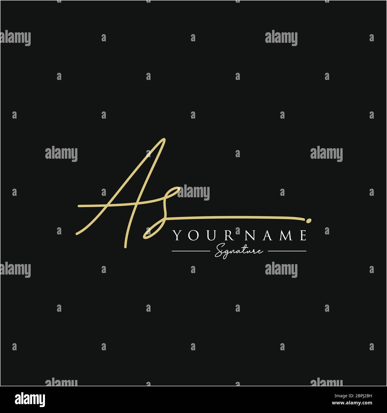 Monogram signature logo Stock Vector Images - Alamy