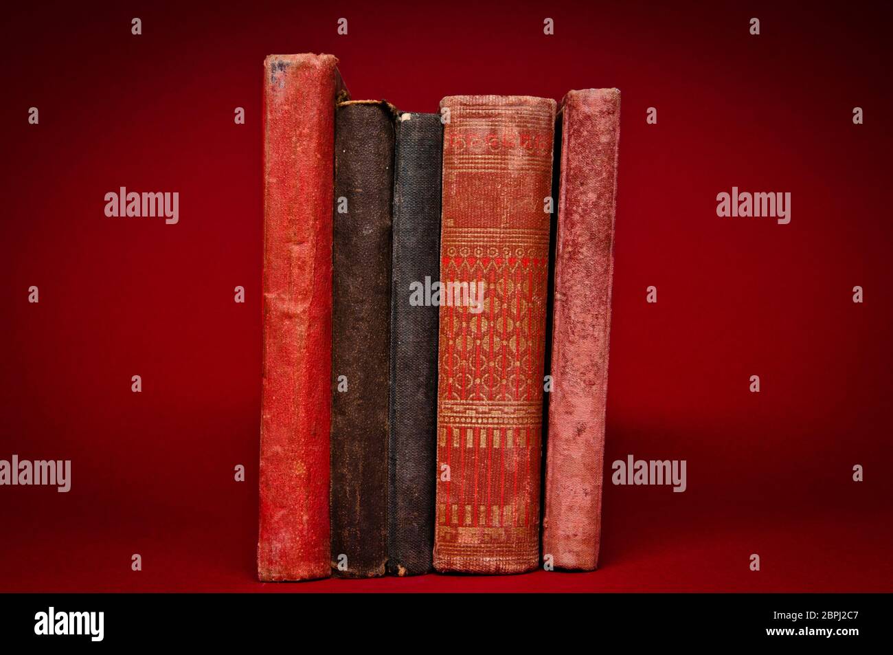 old antique books from scuffs and scratches Stock Photo - Alamy