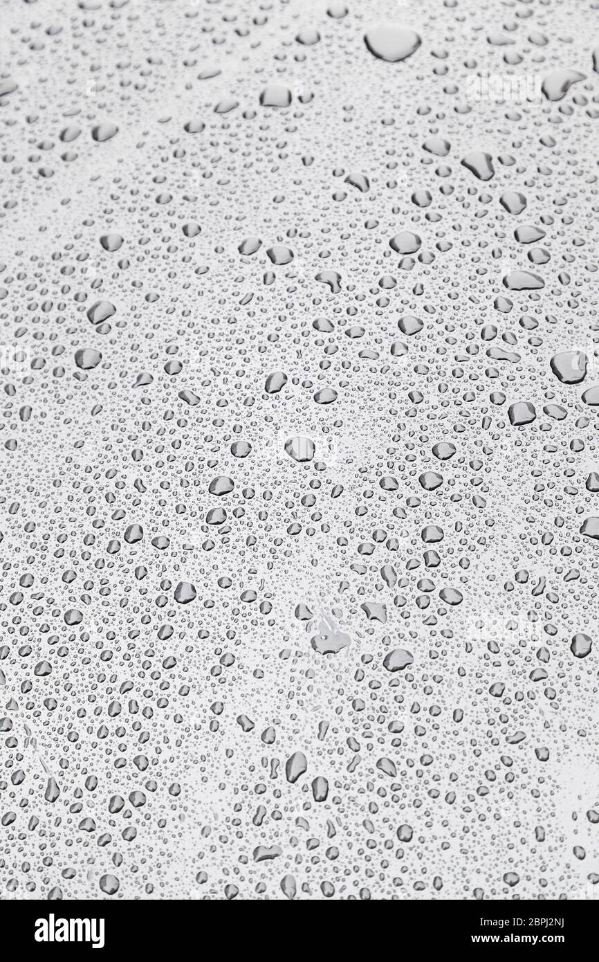 Wet Metal, detail of a metallic background wet with water, textured ...