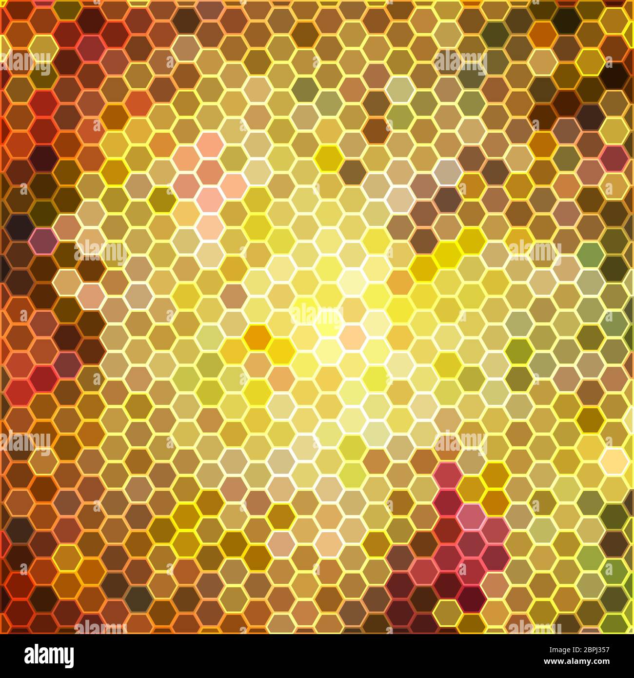 abstract geometric hexagon background - yellow and orange Stock Photo ...