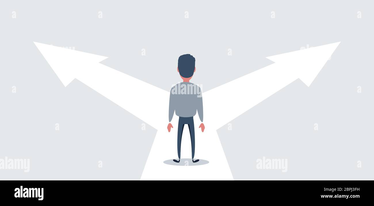 Man in suit at the crossroads hi-res stock photography and images - Alamy