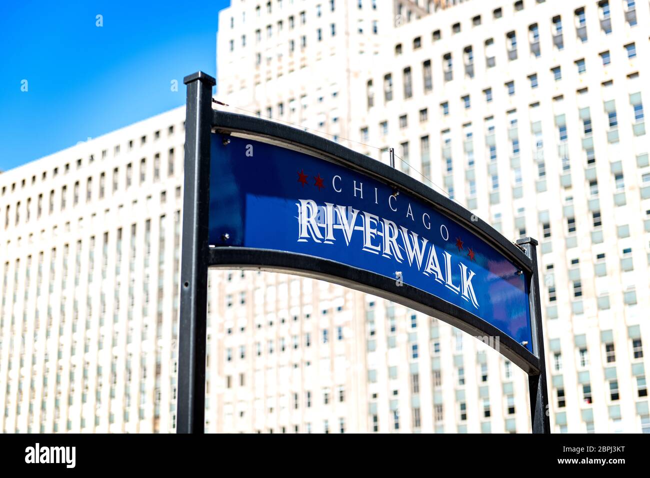 Chicago riverwalk sign hi-res stock photography and images - Alamy