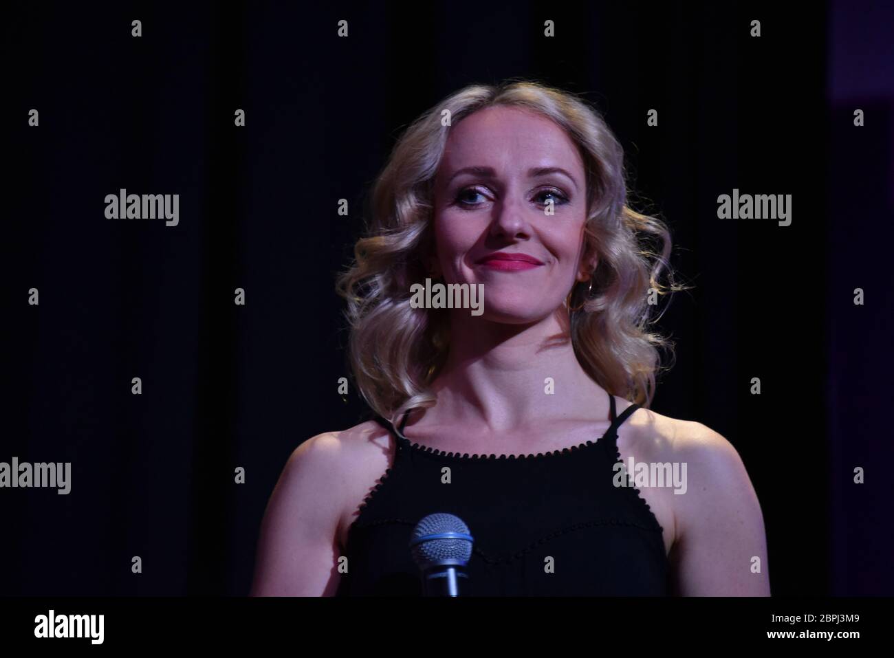 Cologne, Germany. 19th May, 2020. Actress Karen Müller poses on stage ...