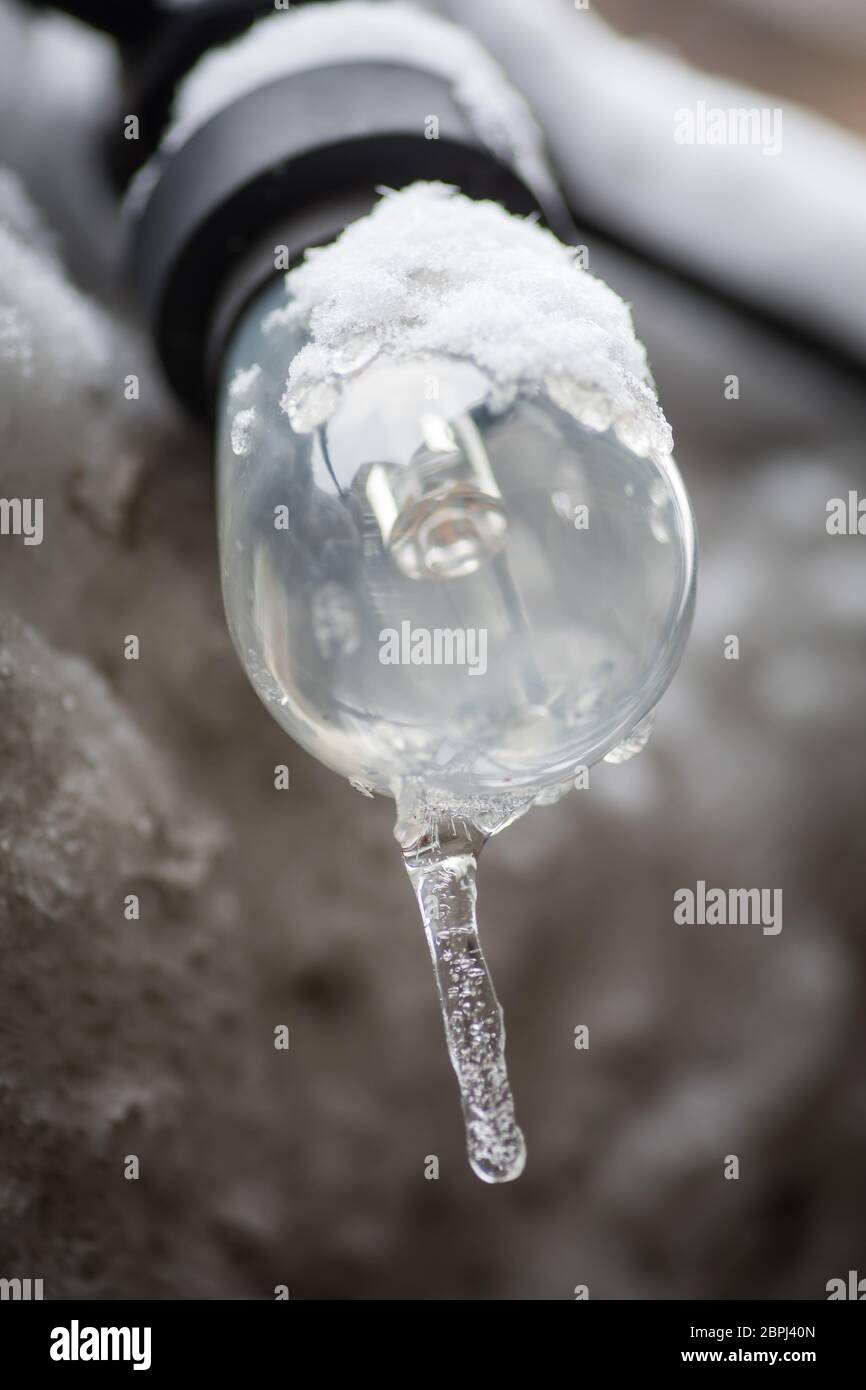 Color image of a frozen light bulb Stock Photo - Alamy