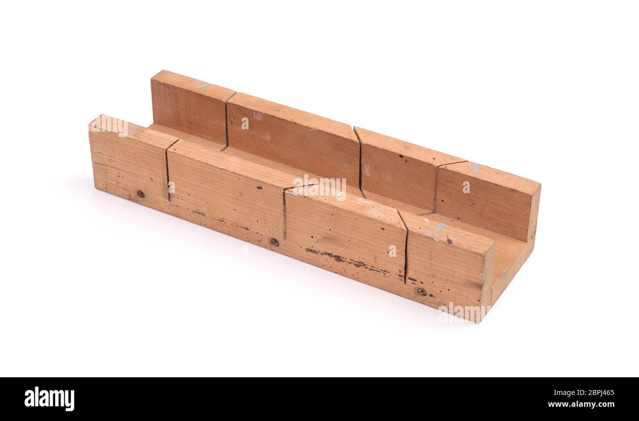 Miter box, isolated on a white background Stock Photo - Alamy