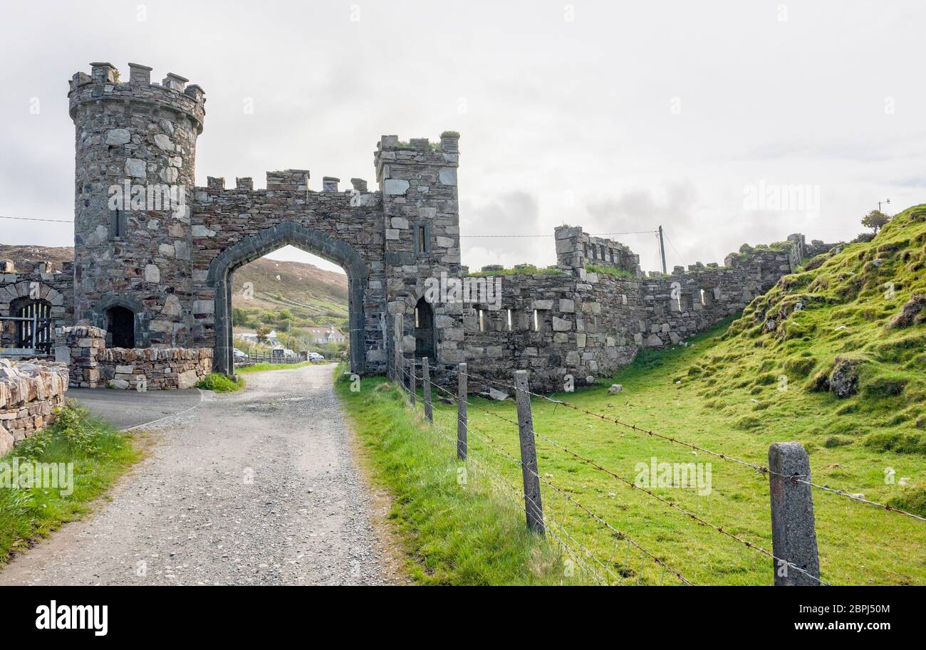 historic building with archway seen in western Ireland Stock Photo - Alamy