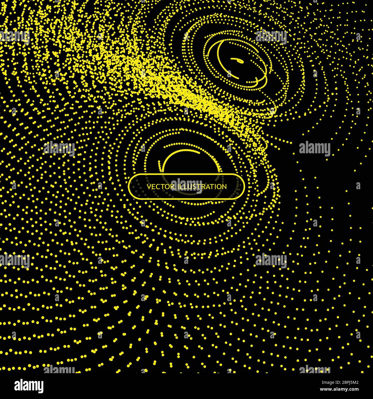 Array with Particles. Abstract Dynamic Background. Technology Vector ...