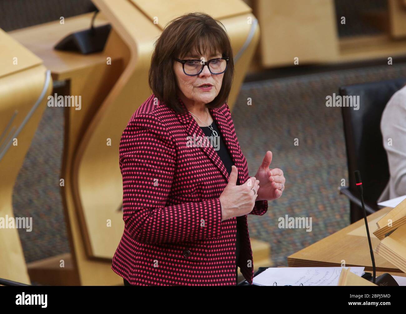 Jeane freeman msp health secretary speaking hi-res stock photography ...