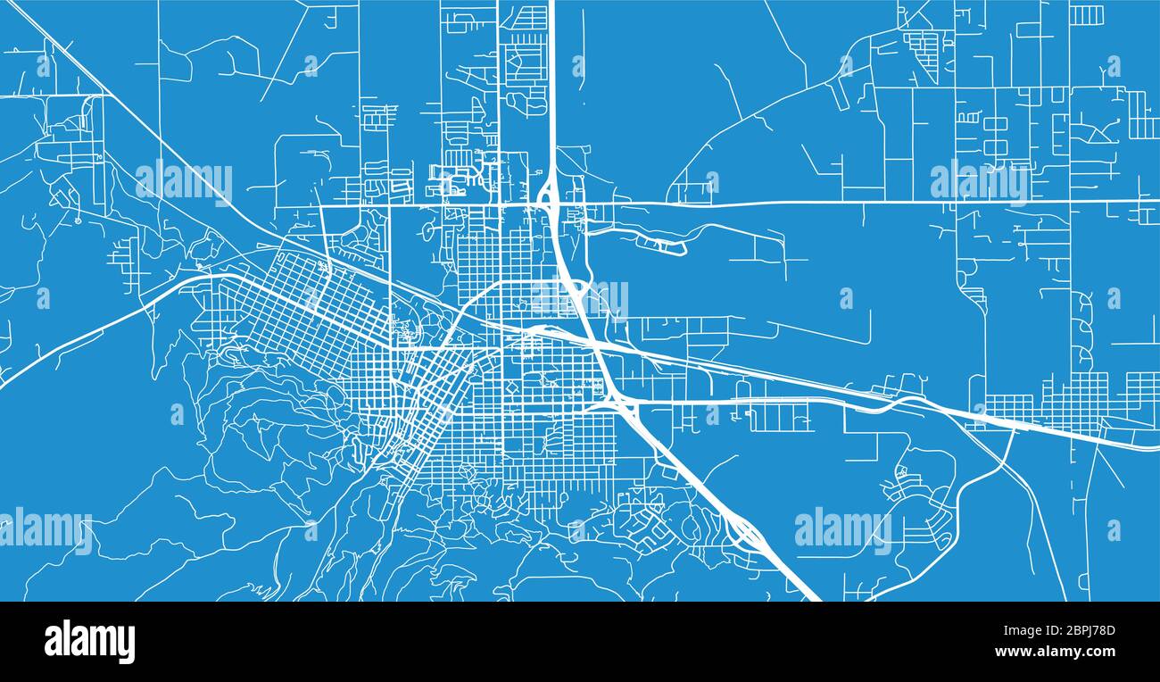 Urban vector city map of Helena, USA. Montana state capital Stock ...