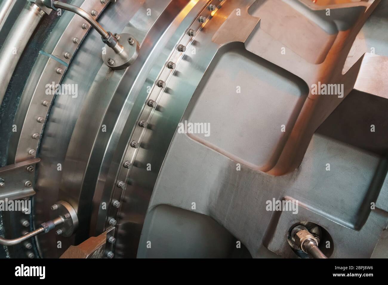 Structural elements of a gas turbine. Industrial, aviation, shipping ...