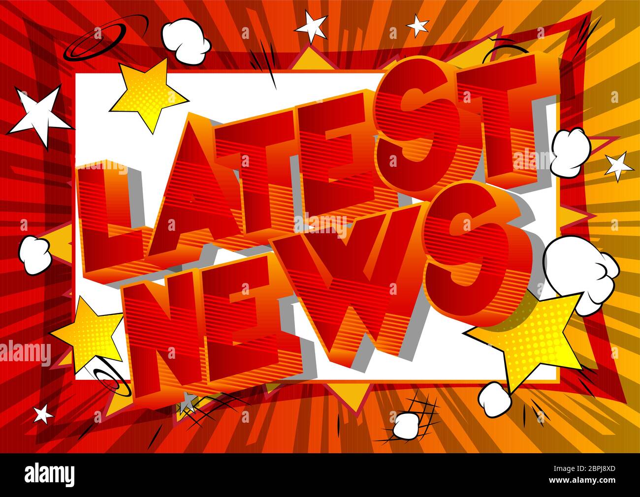 Latest News - Comic book style word on abstract background Stock Vector ...