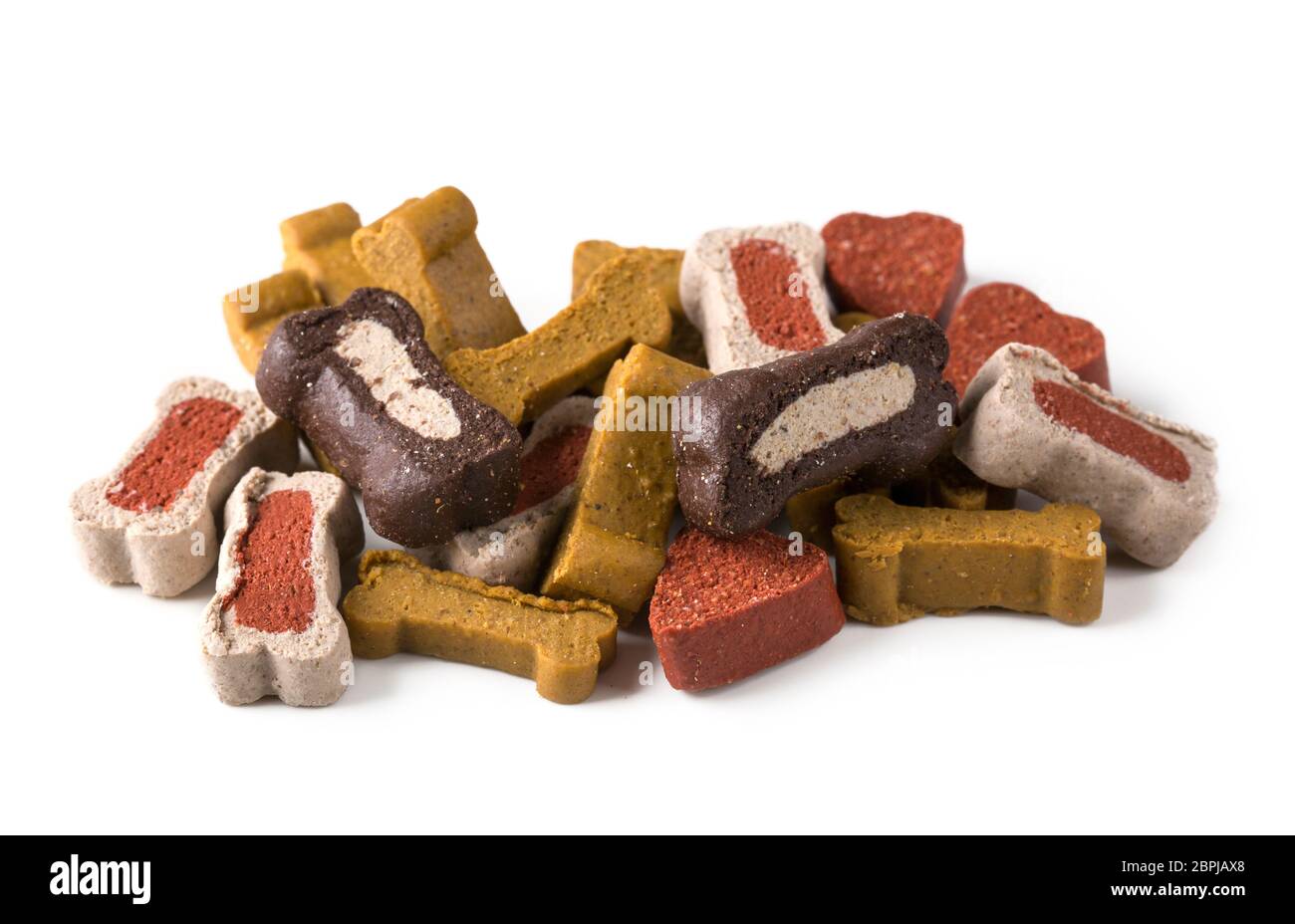 Bone shaped dog snack for training isolated on a white background Stock ...