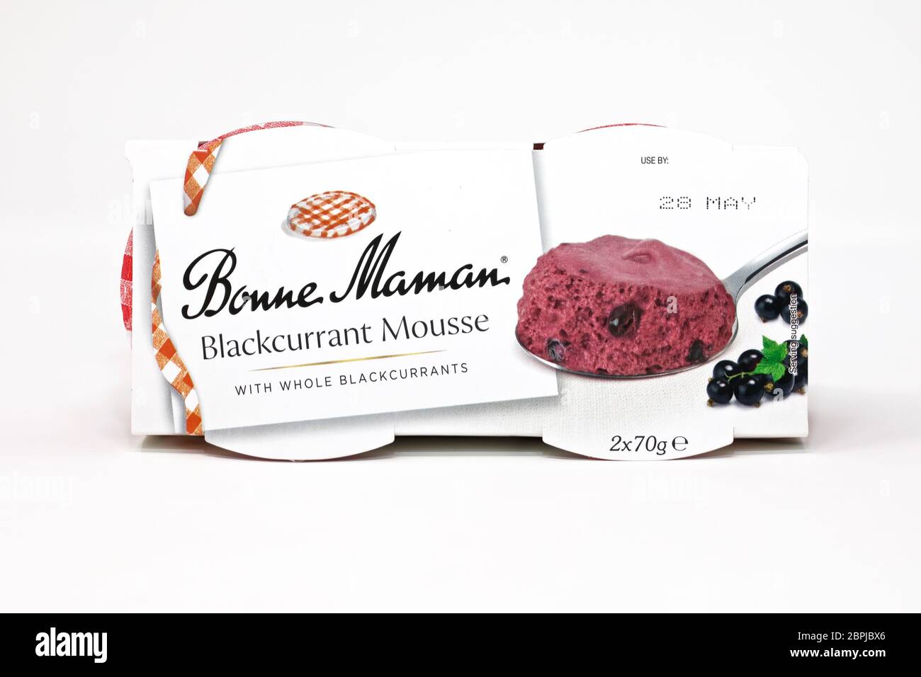 Bonne Maman Blackcurrant Mousse Stock Photo - Alamy