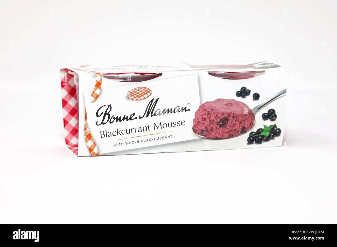 Bonne Maman Blackcurrant Mousse Stock Photo - Alamy