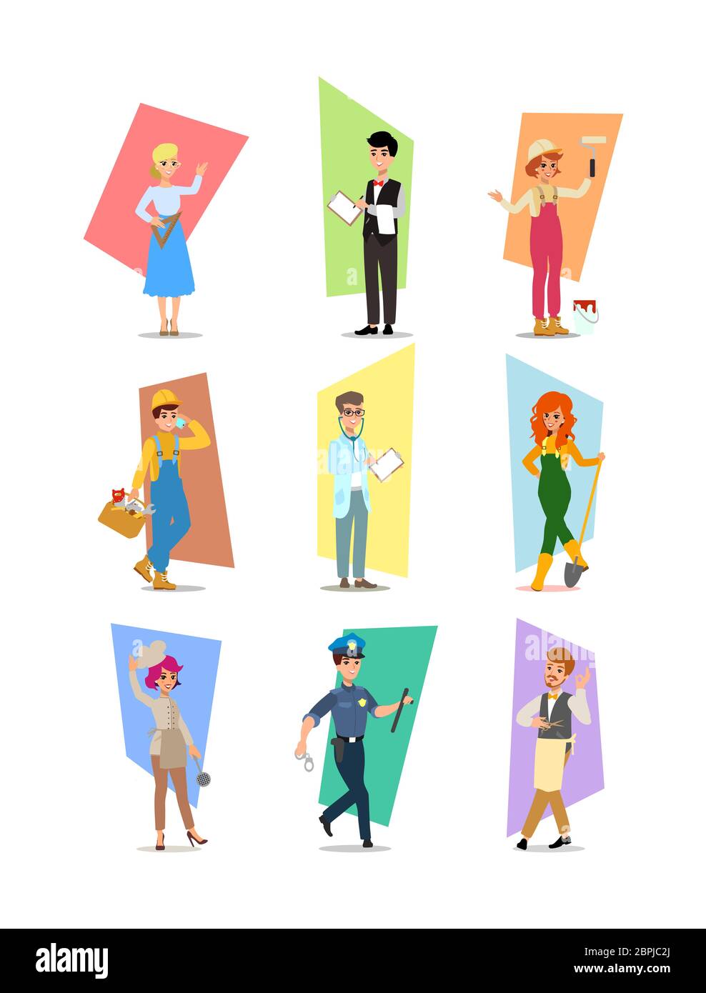 cartoon flat-style vector illustration. Set of vector flat design ...