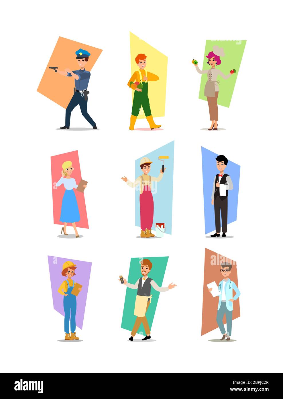 cartoon flat-style vector illustration. Set of vector flat design ...