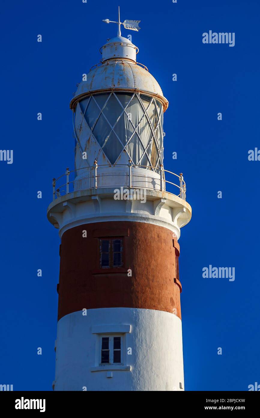 Top part of the Albion lighthouse located at Pointe aux Caves, the only ...