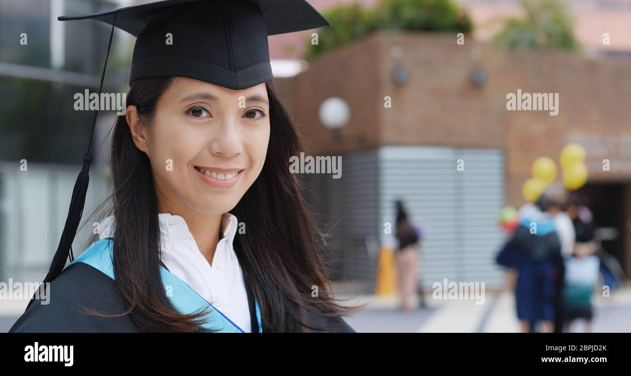 Young asian woman get graduation Stock Photo - Alamy