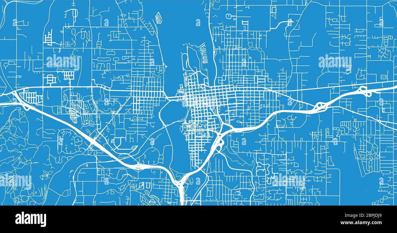 Urban vector city map of Olympia, USA. Washington state capital Stock ...
