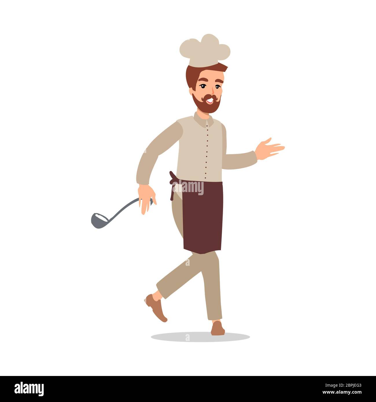 Cook male character vector design. Animate personage. Set of fun ...