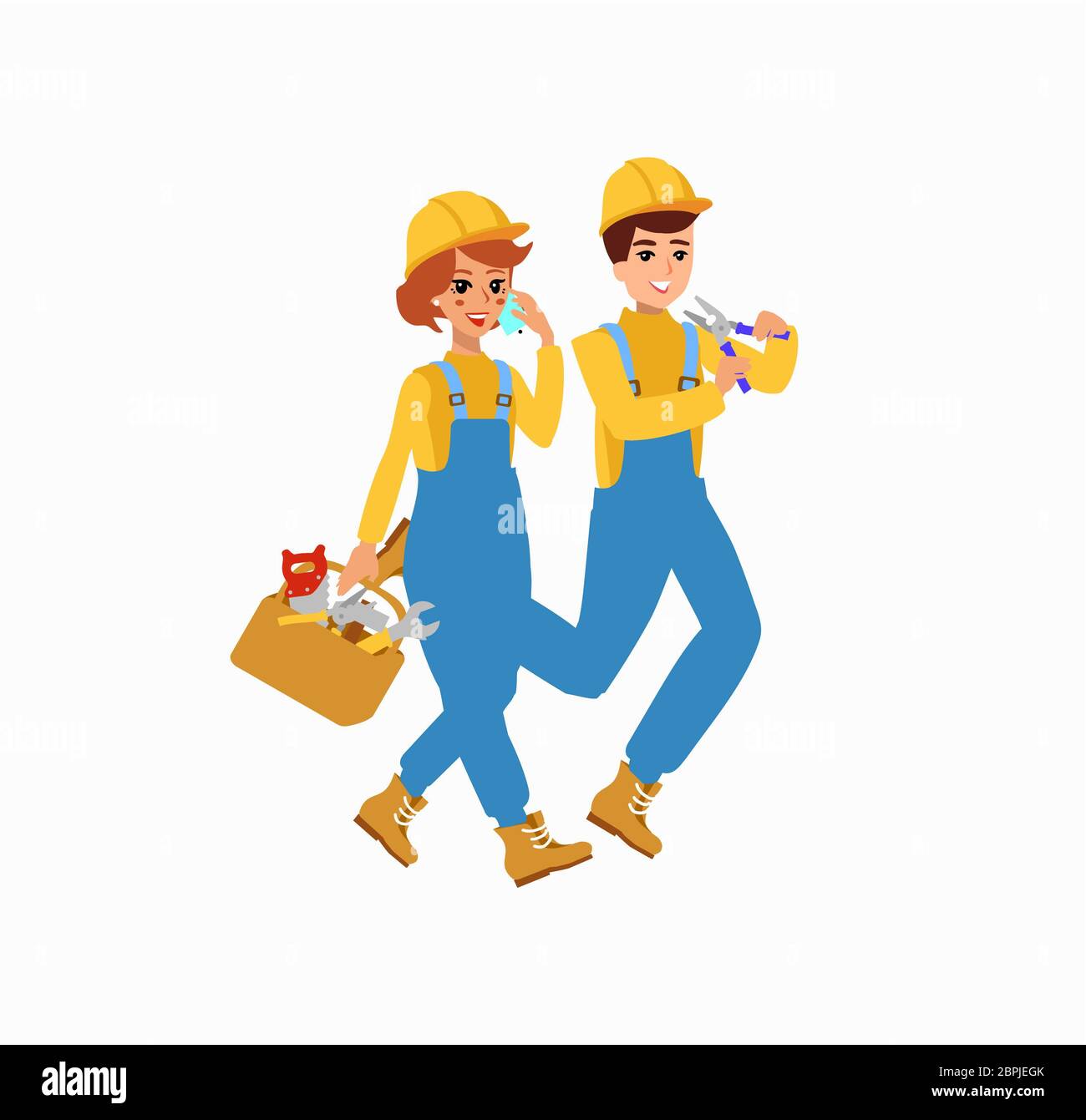 worker character vector design. Animate personage. Fun cartoon person ...