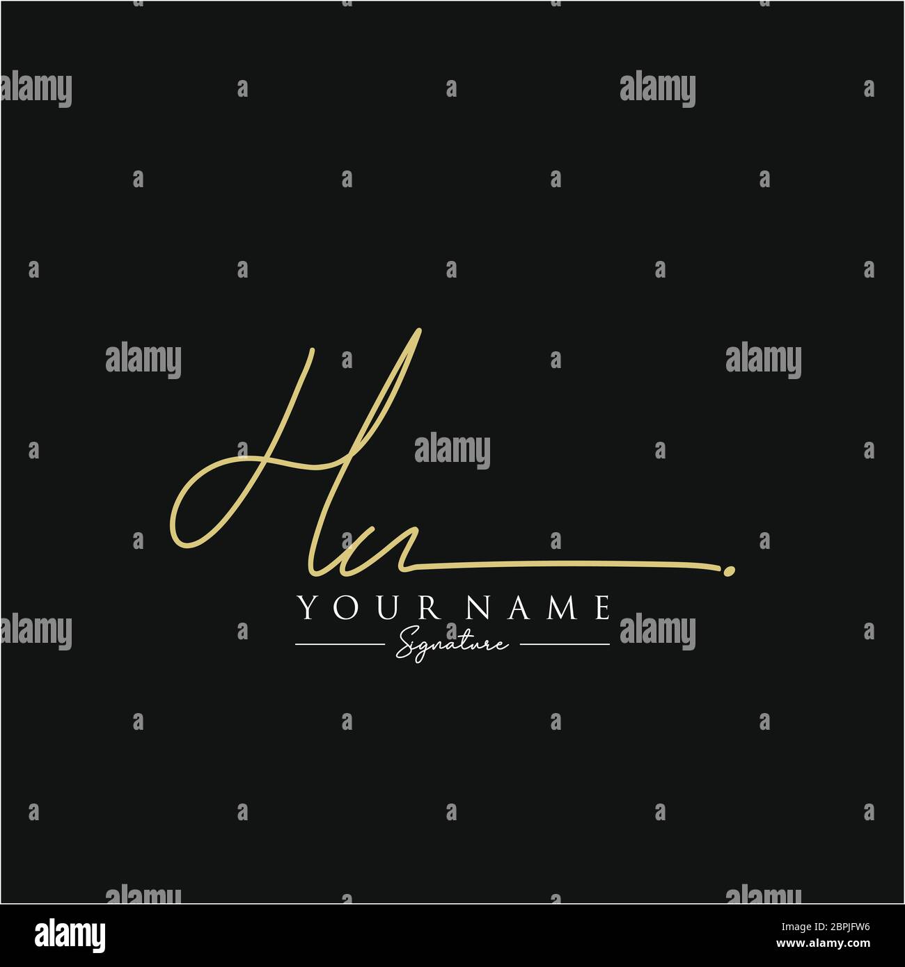 Hu Signature Stock Vector Images - Alamy