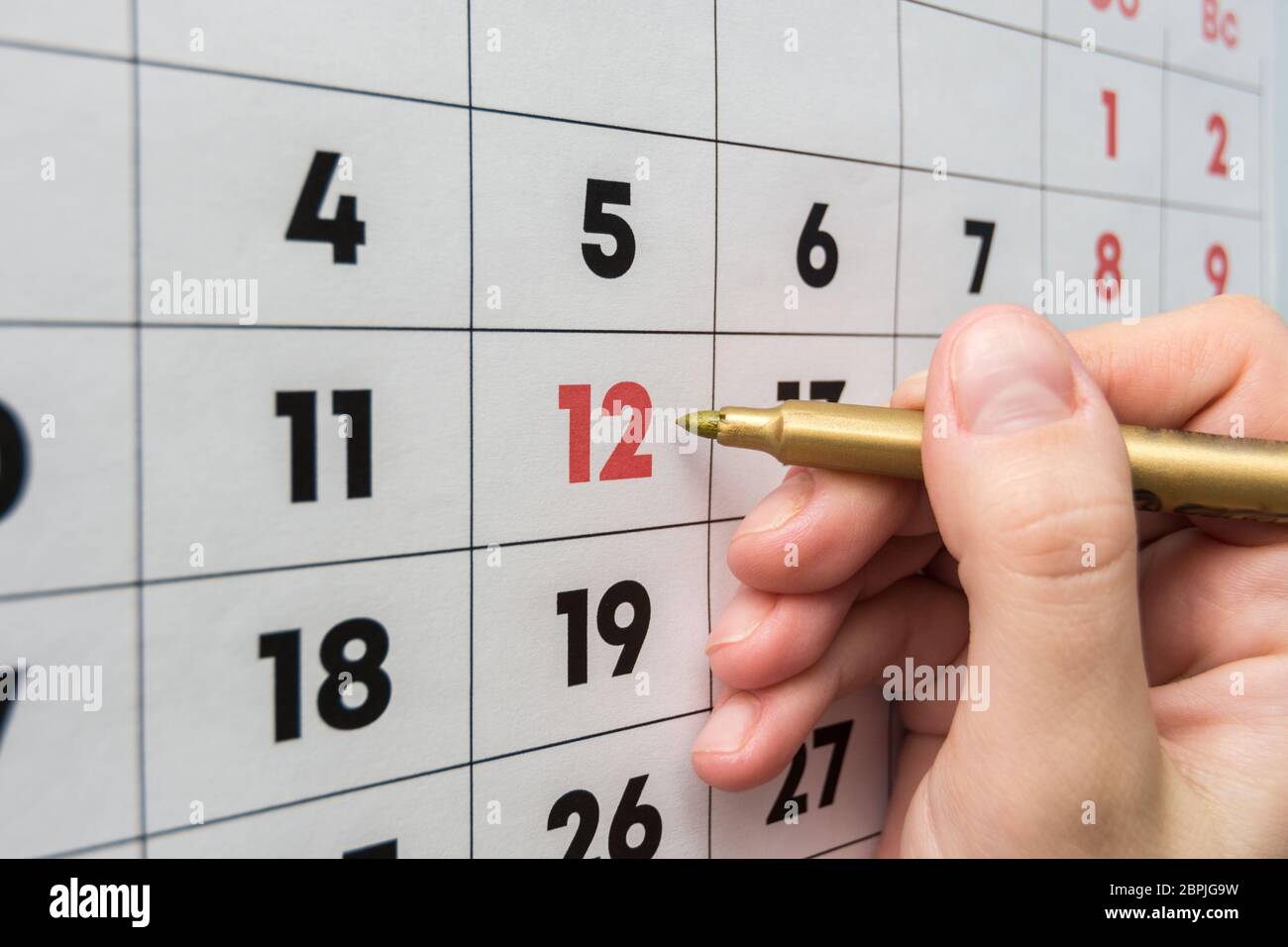Number in the calendar hi-res stock photography and images - Alamy