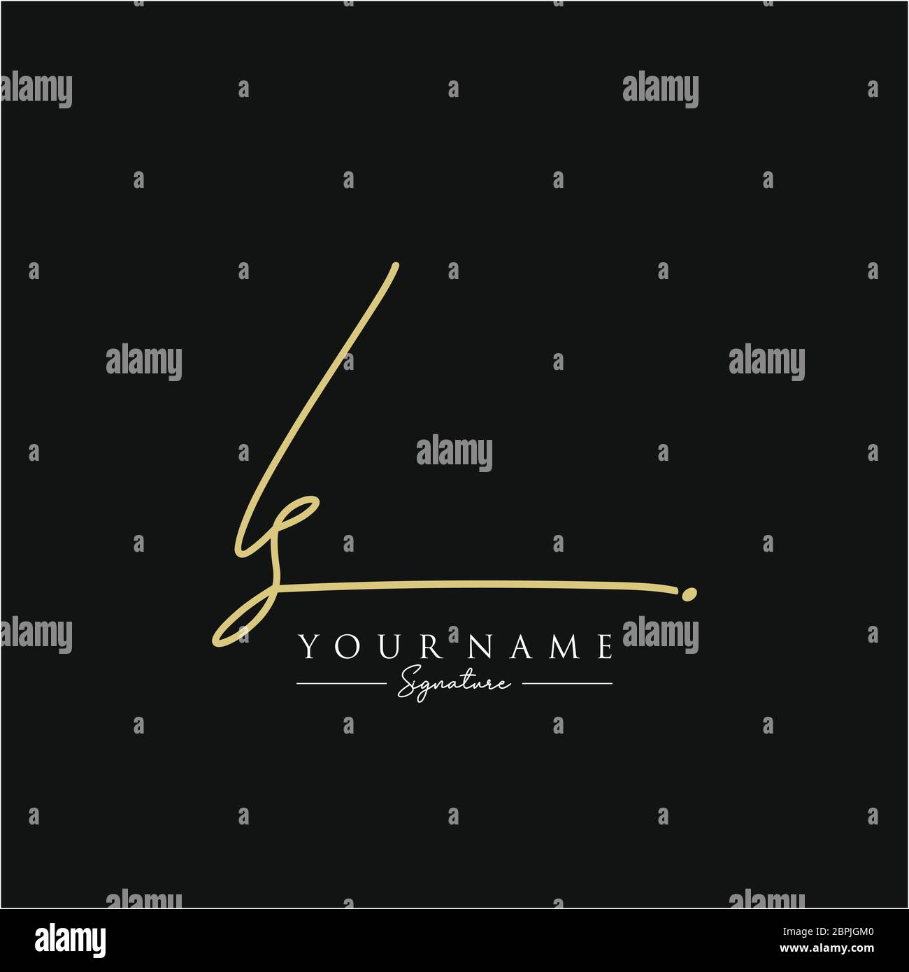 Monogram signature logo Stock Vector Images - Alamy