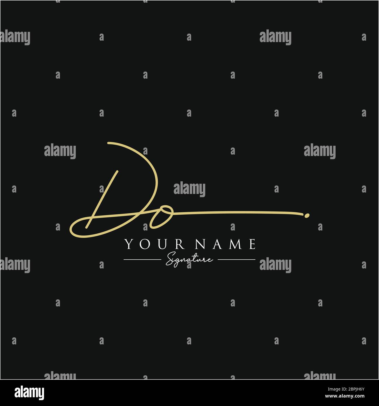 Monogram signature logo Stock Vector Images - Alamy