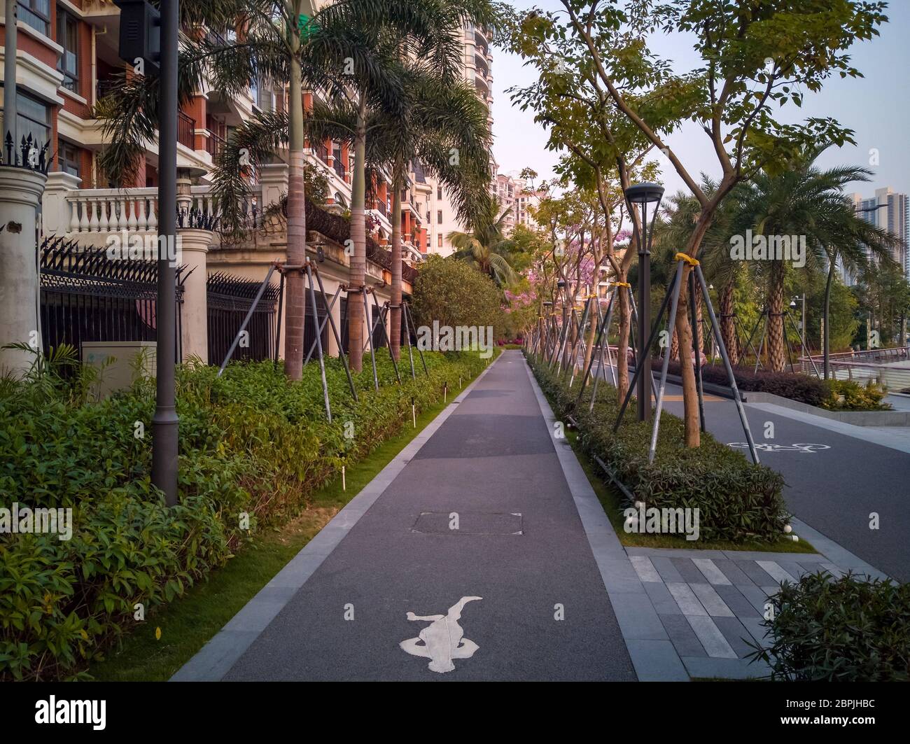 Pedestrian alley in the city, Shenzhen, China Stock Photo - Alamy