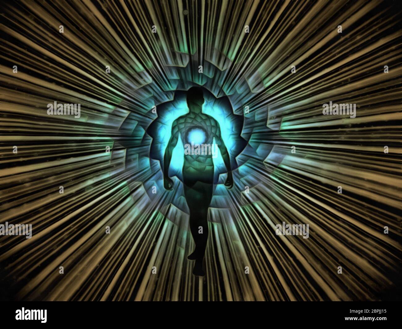 Human energy body silhouette aura hi-res stock photography and images ...