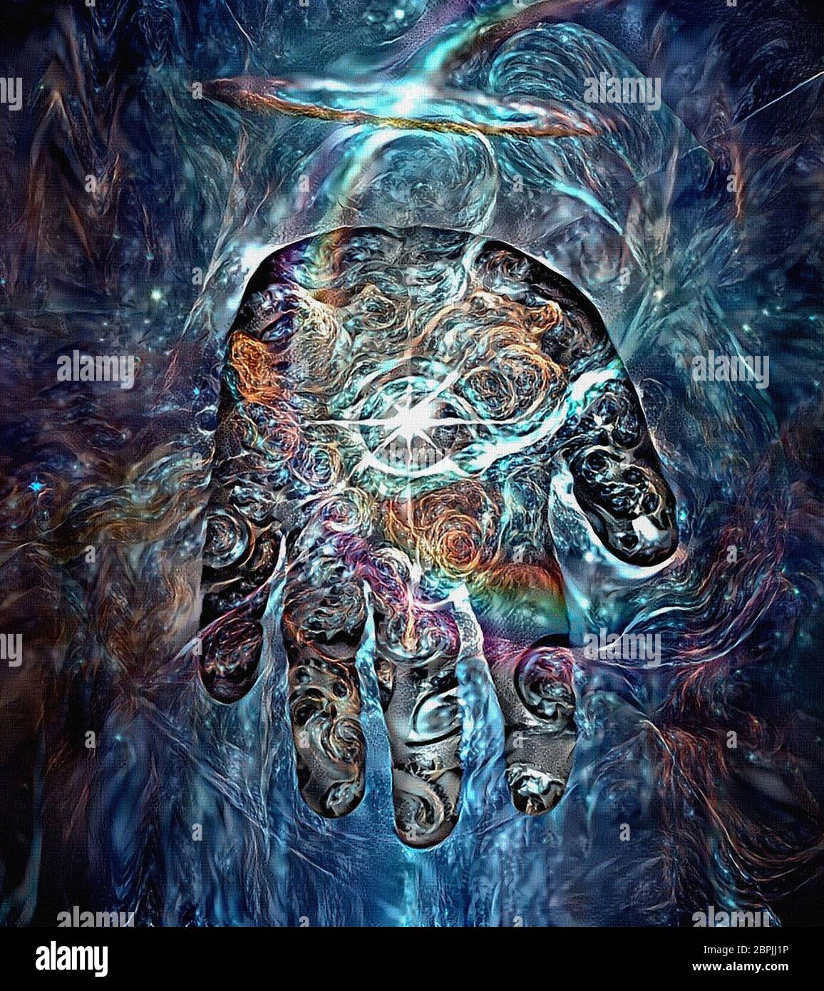 Eye symbol on palm of hand hi-res stock photography and images - Alamy