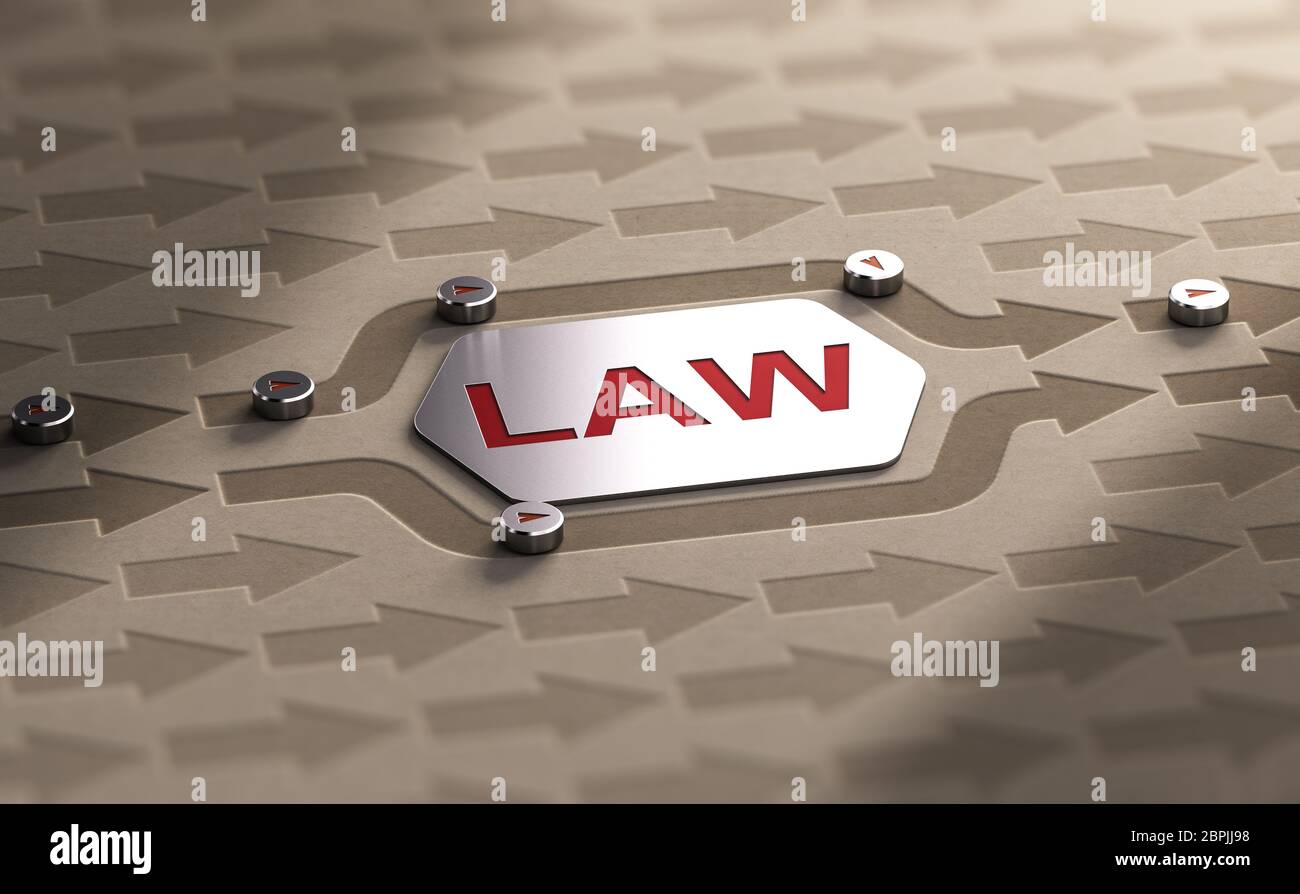 3D illustration of many arrow with two of them getting around the word ...