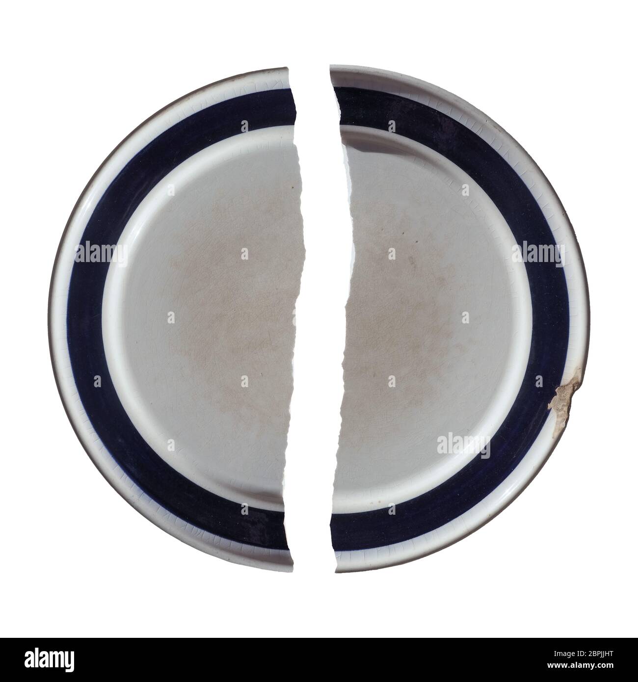 broken cracked dish isolated over white background Stock Photo - Alamy