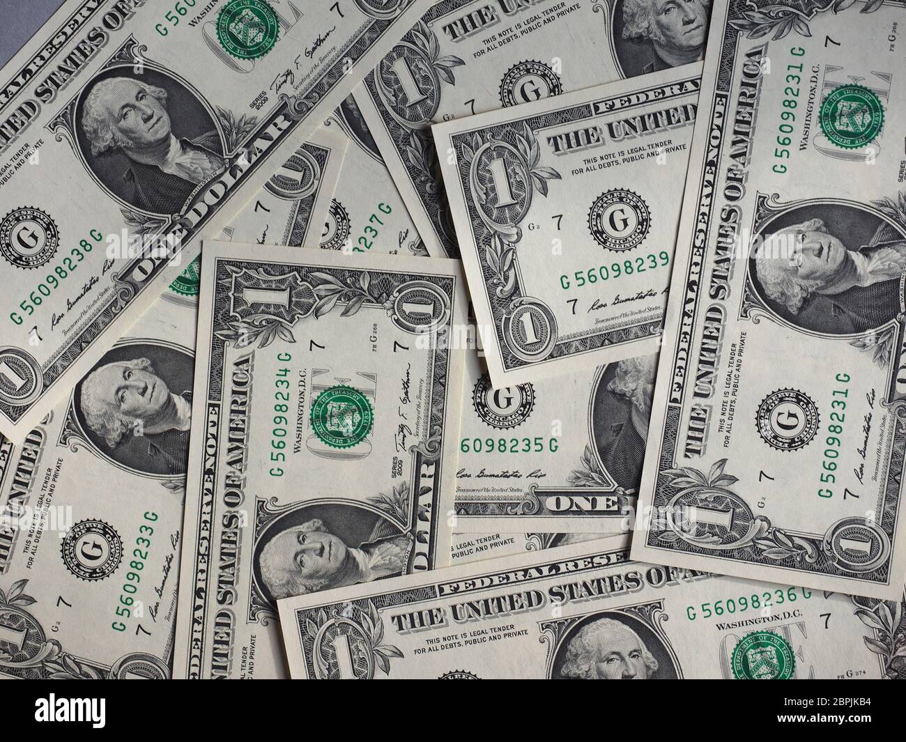 One Dollar banknotes money (USD), currency of United States Stock Photo ...