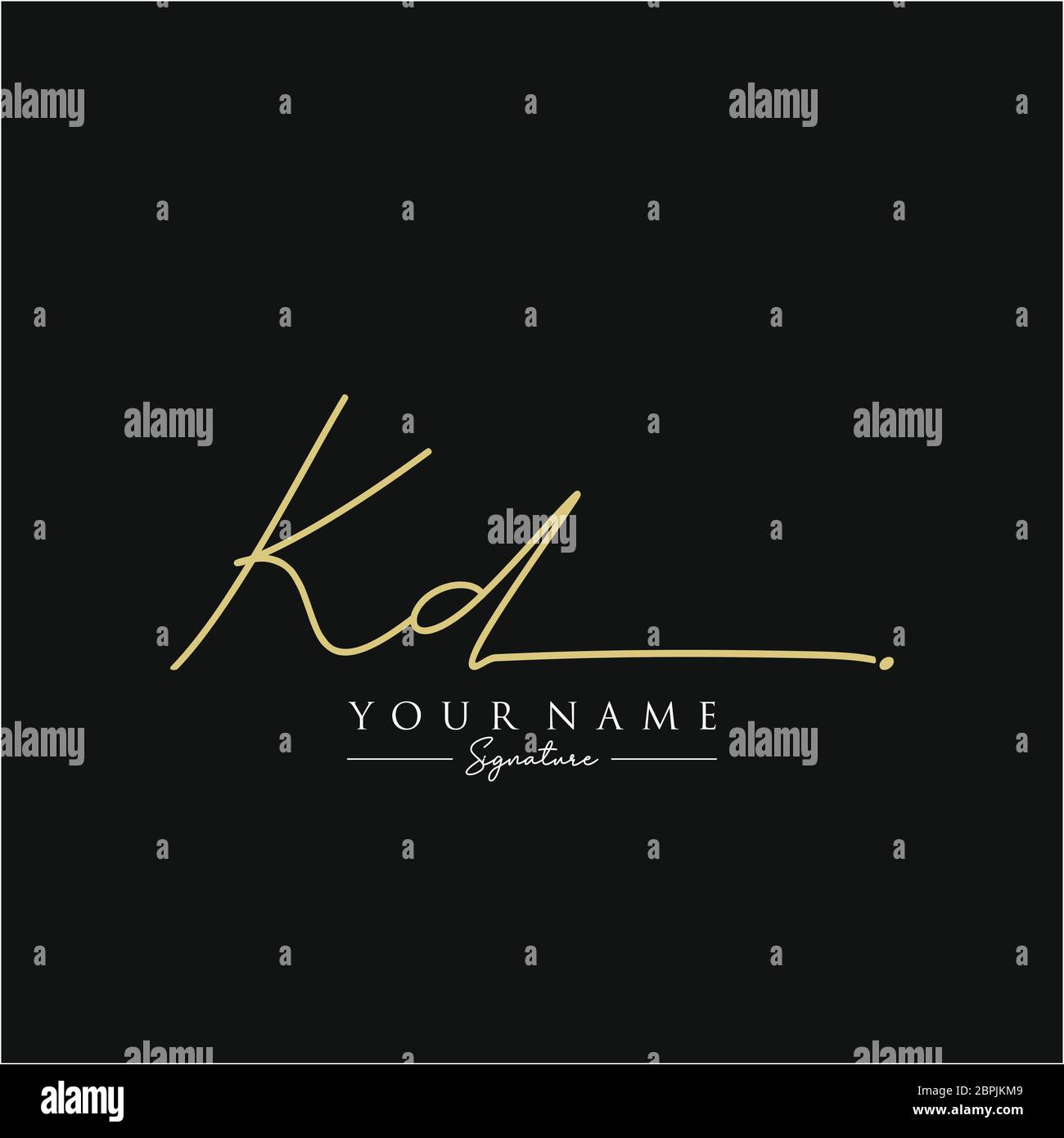 KD Initial letter handwriting and signature logo Stock Vector Image ...