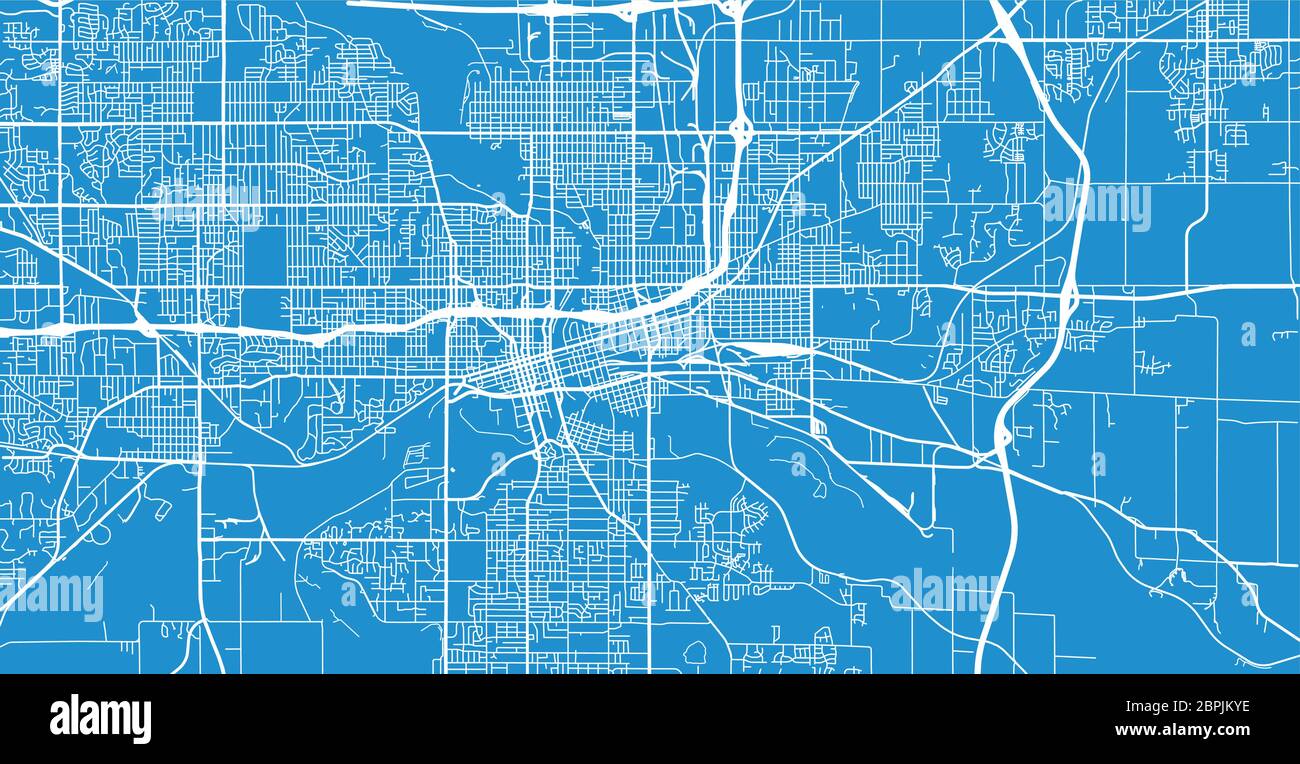 Urban vector city map of Des Moines, USA. Iowa state capital Stock ...