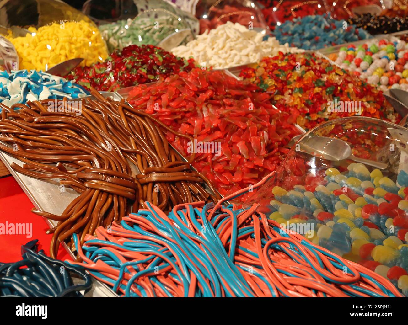 Big Bunch of Colorful Gummy Candy Sweets Stock Photo - Alamy