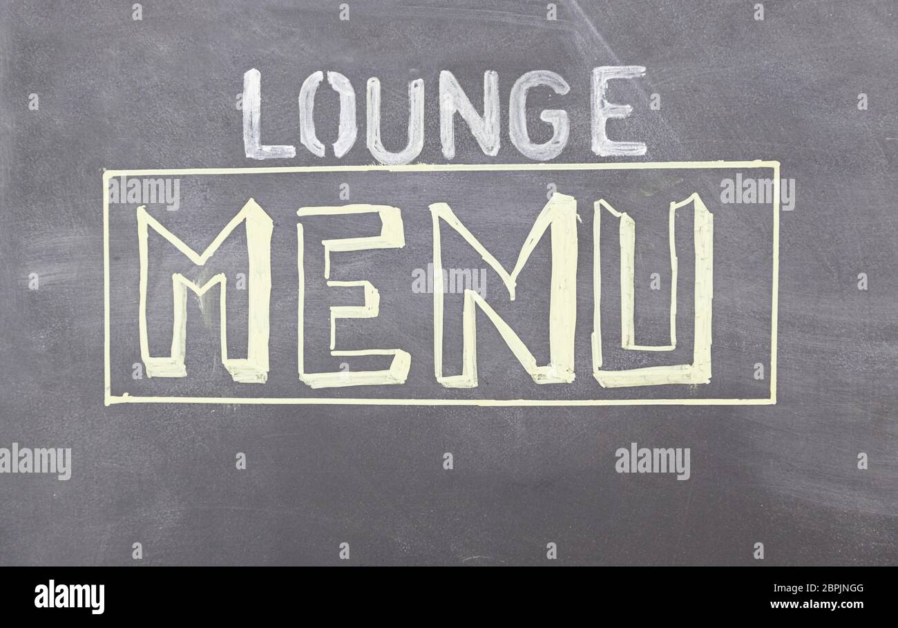 Letter menu, detail of a menu in a restaurant in the city, space for ...