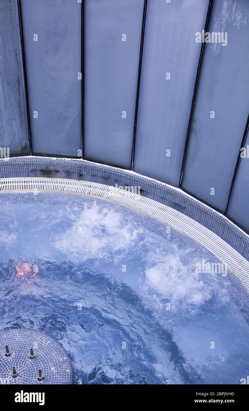 Detail of spa with jacuzzi, detail of relax and health Stock Photo - Alamy