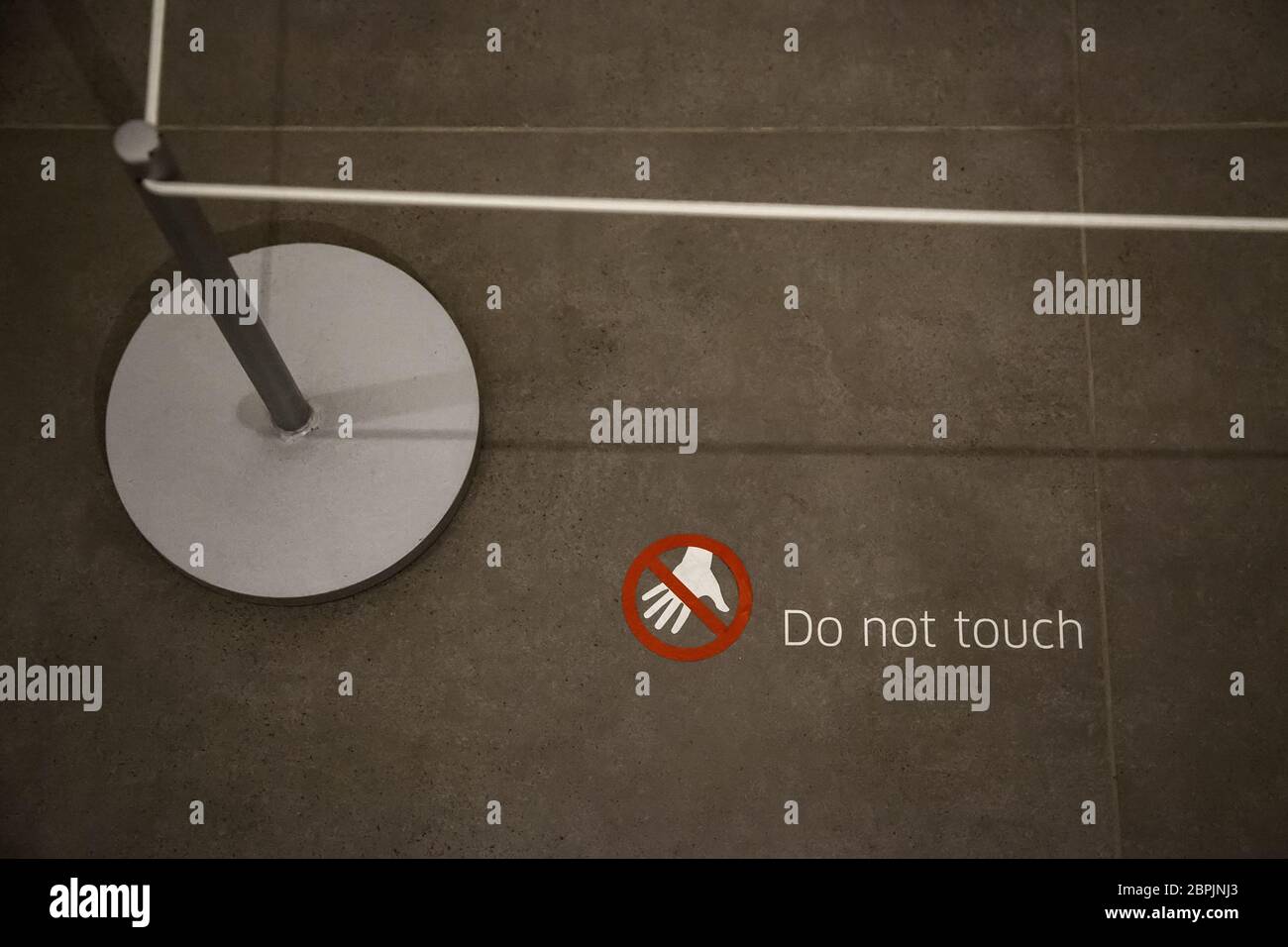 Do not touch signal, prohibition signal detail Stock Photo - Alamy