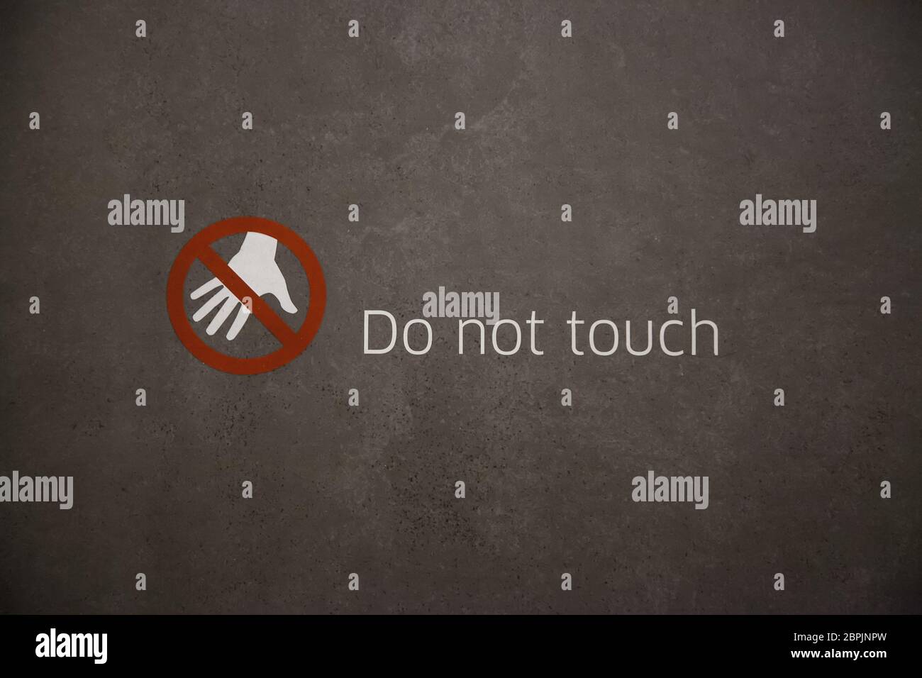 Do not touch signal, prohibition signal detail Stock Photo - Alamy