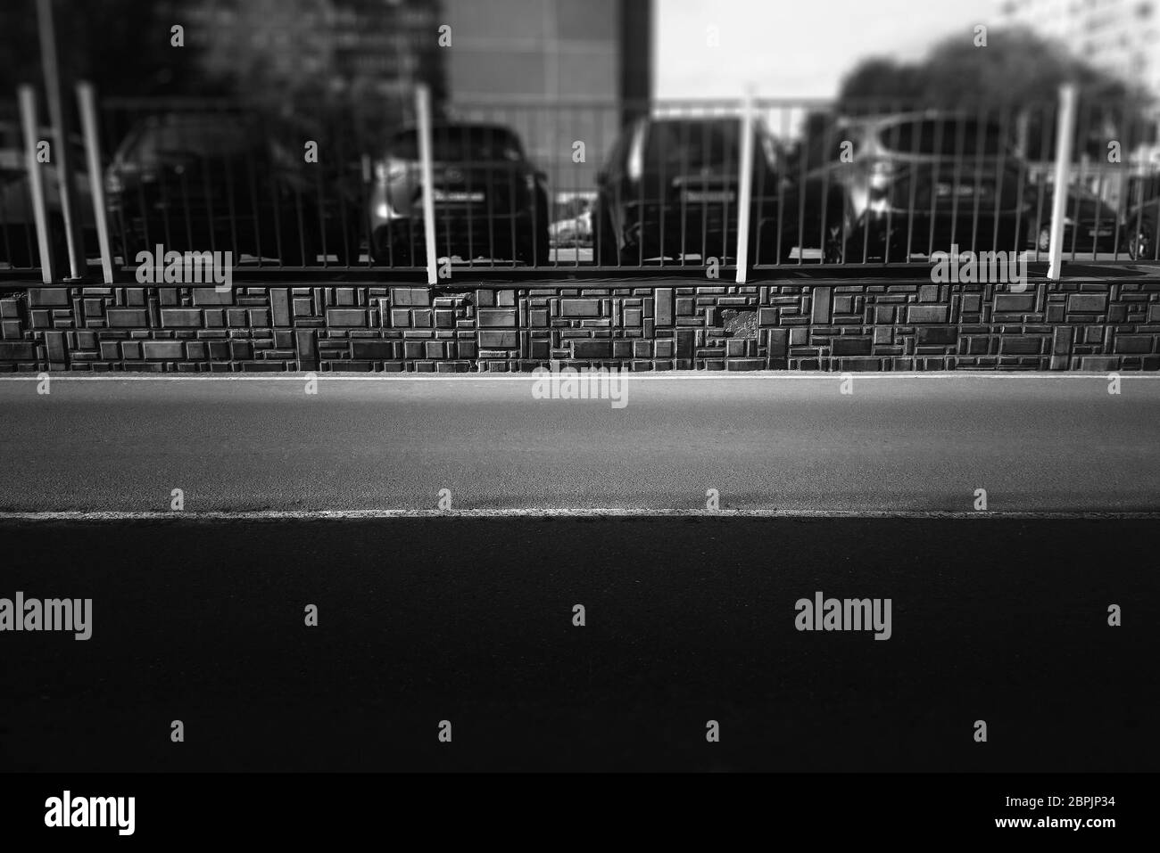 Empty road at car parking transportation background Stock Photo - Alamy