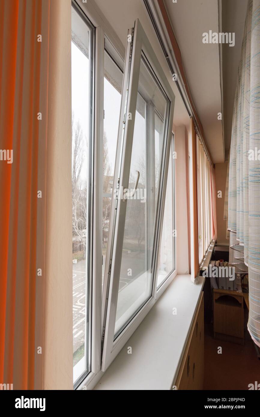 Open window in a public room Stock Photo - Alamy