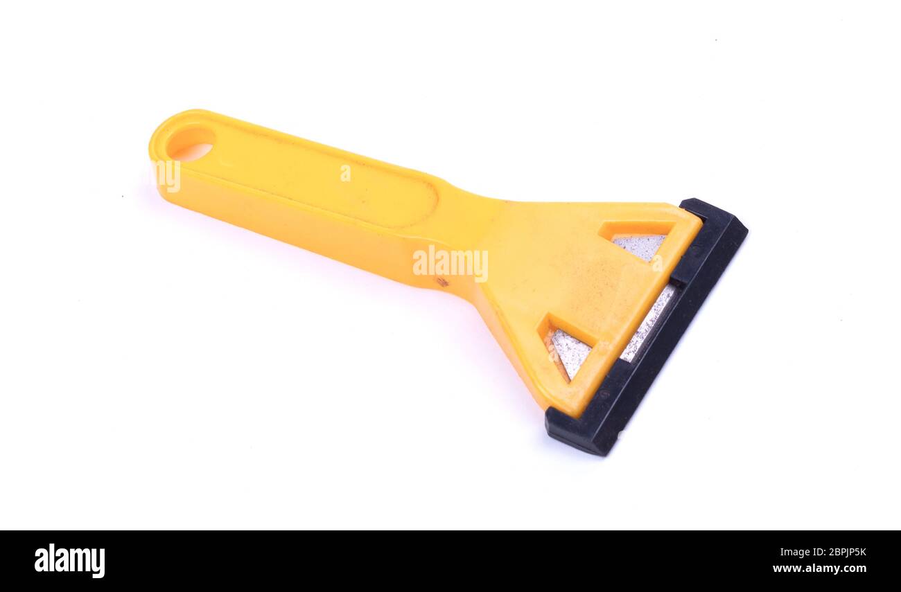 Scraper for glass isolated on white background Stock Photo - Alamy